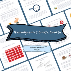 Hemodynamics CCRN Bundle | ICU RN Nursing Notes | Hemodynamic Crash ...
