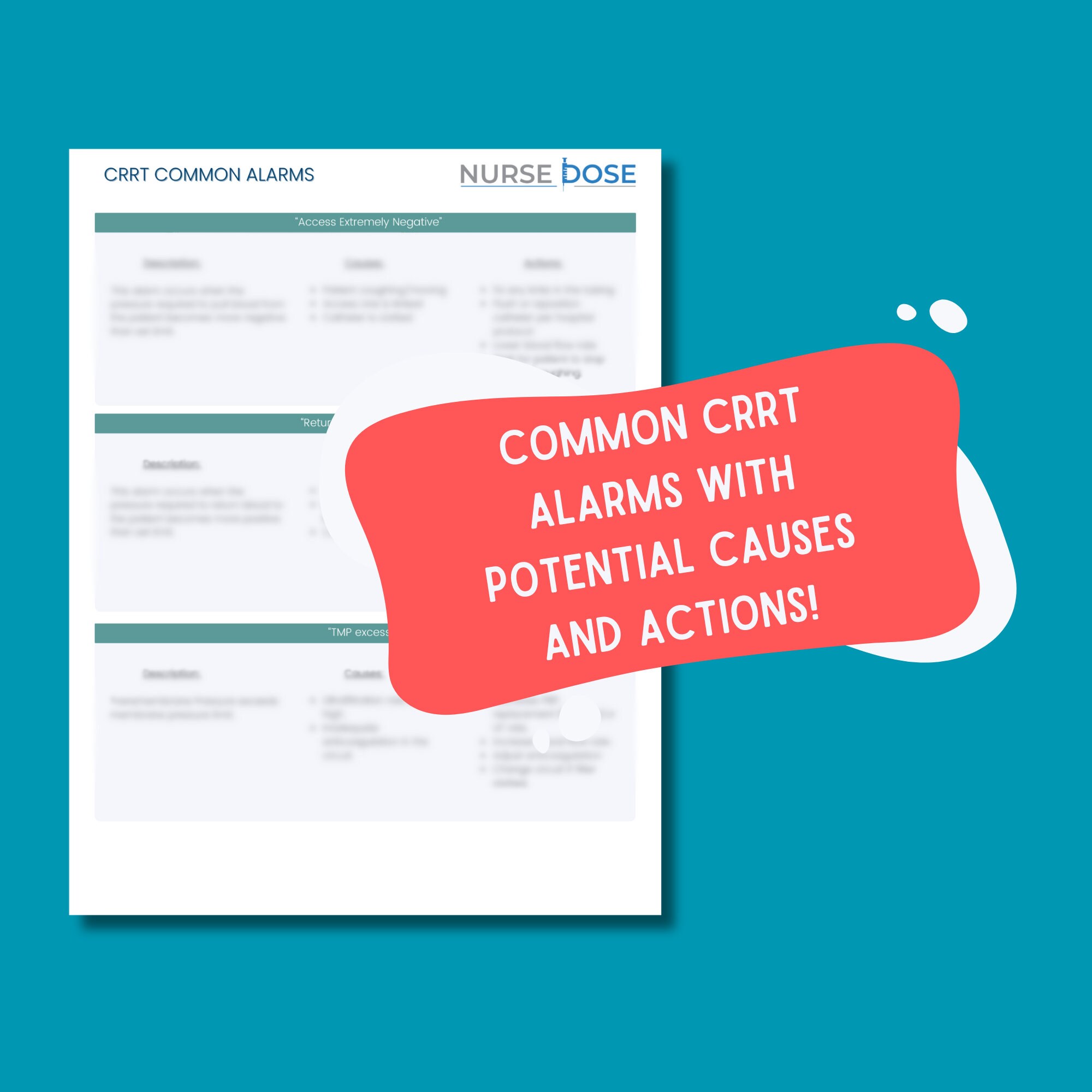 CRRT Crash Course: Critical Care Nursing Notes (4-page PDF) - Etsy