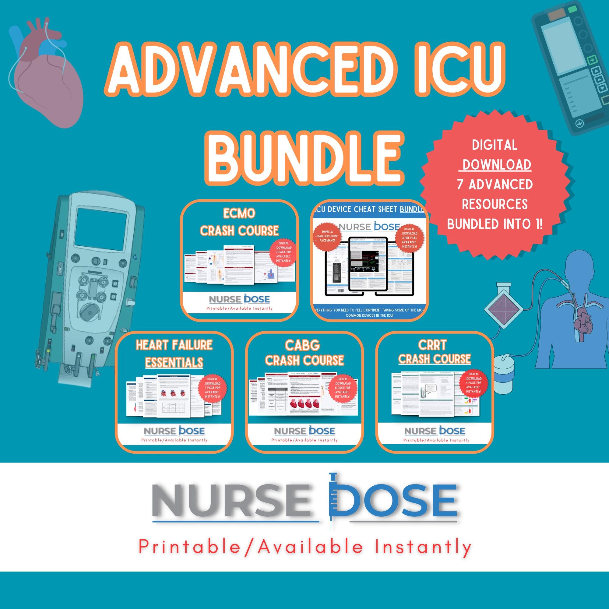 Advanced ICU Nurse Note Bundle | Advanced ICU Bundle | Nursing Student ...