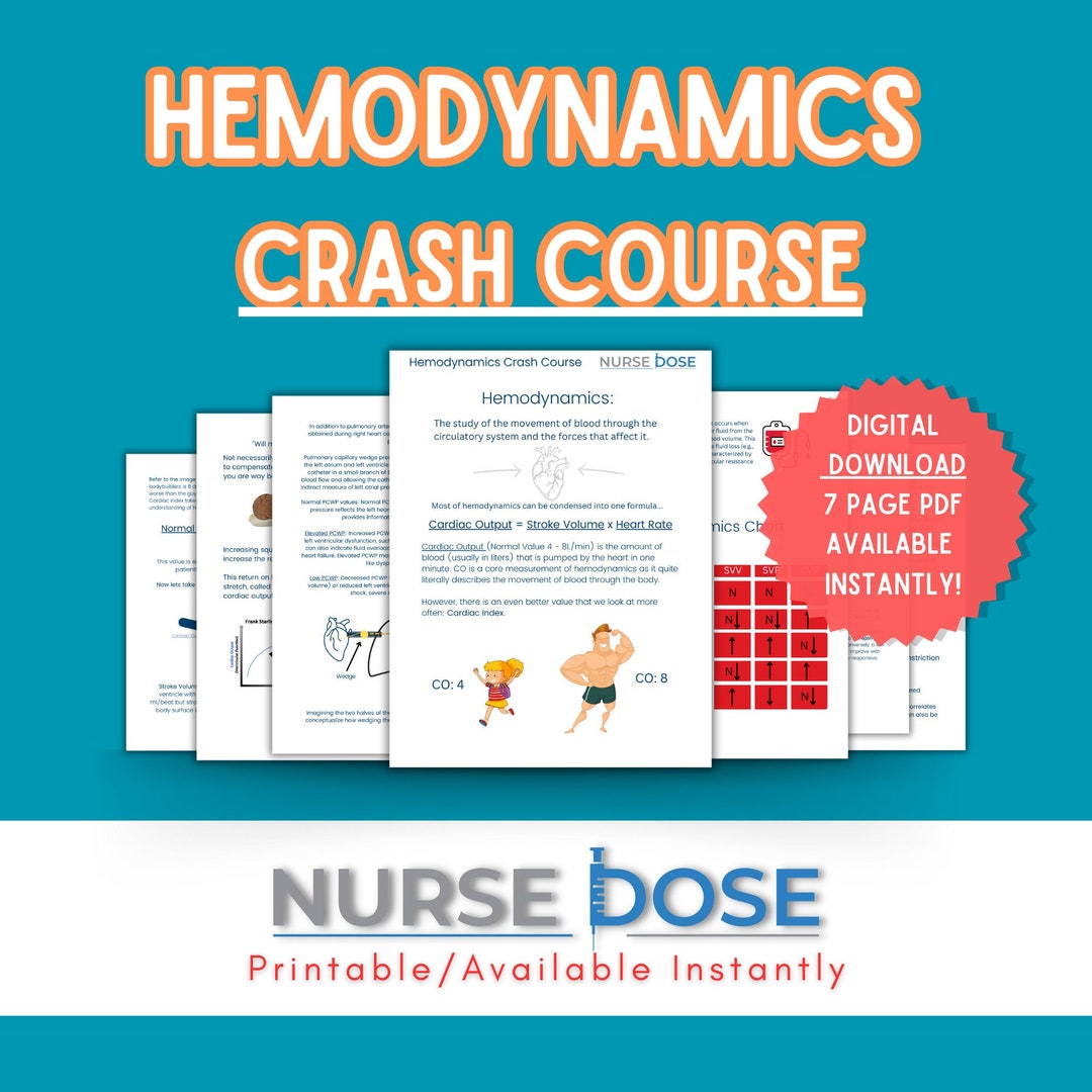 CCRN Hemodynamics Study Guide | ICU Nursing Crash Course & Critical ...