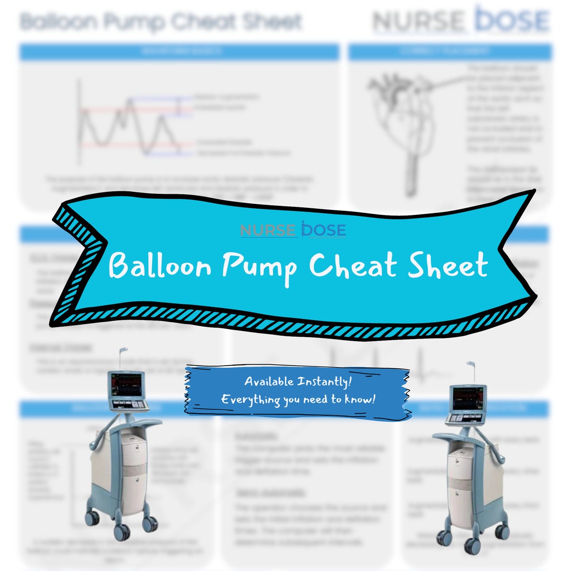ICU Device Cheat Sheet Bundle | CVICU Nurse Notes | CCRN Study Guide ...