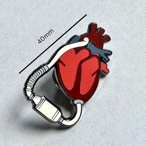 Cardiac RN Heart VAD Pin | Anatomical Heart Pin | Nurse Gift | CVICU ...