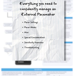 Printable External Pacemaker Cheat Sheet Digital Download | Cardiac ...