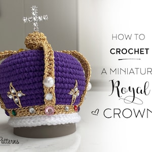 Miniature Royal Crown Crochet PATTERN , PDF Instant Download Amigurumi ...