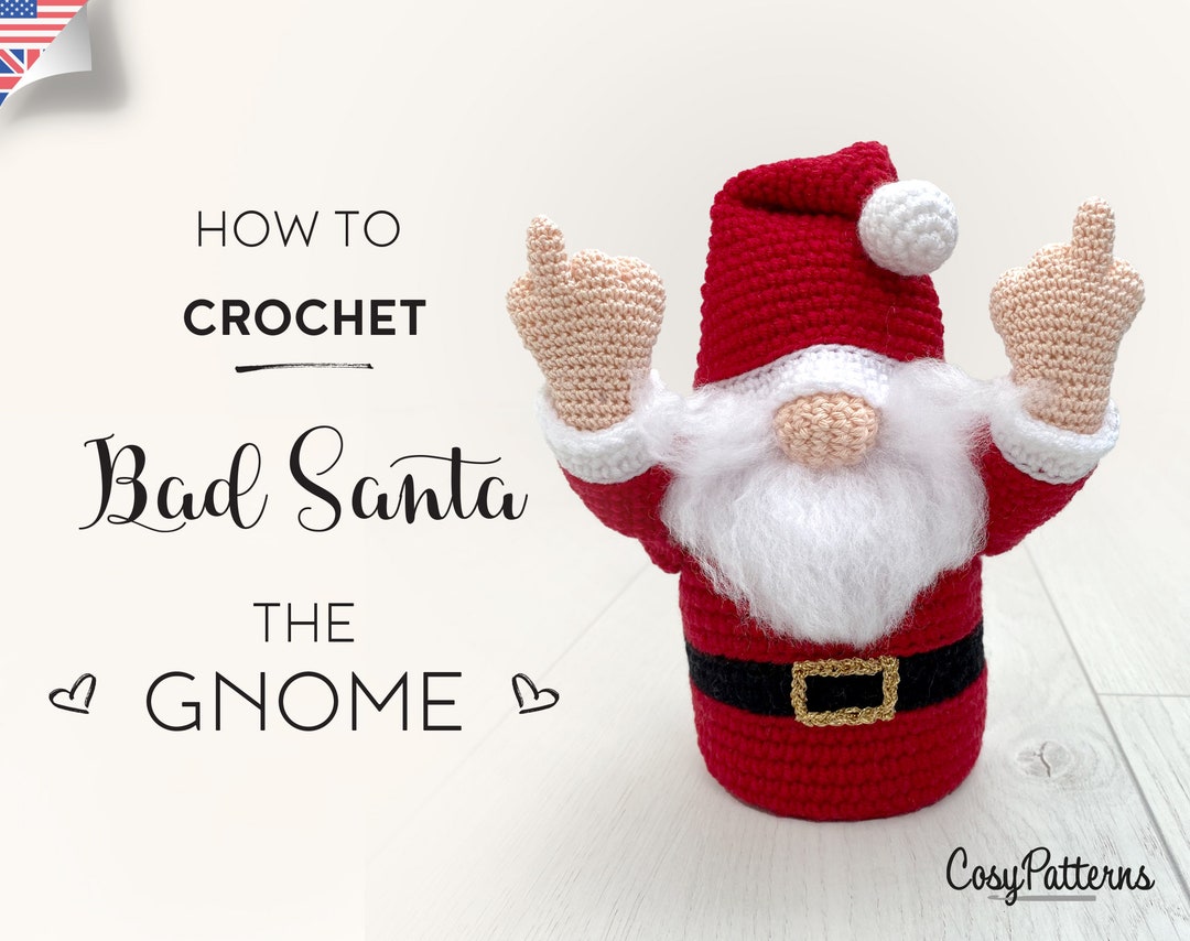 Bad Santa Gnome Crochet PATTERN , PDF Instant Download Amigurumi ...