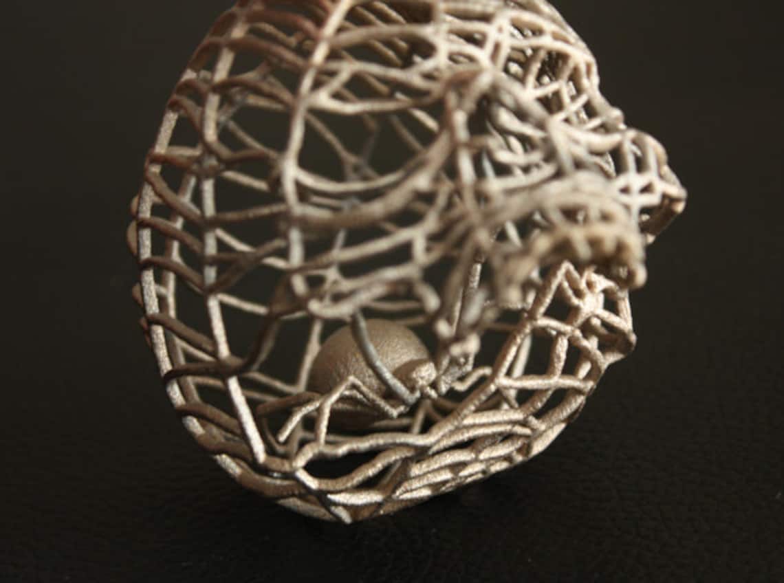 Arachne Black Widow Spiderweb Skull With Hidden Inscription - Etsy