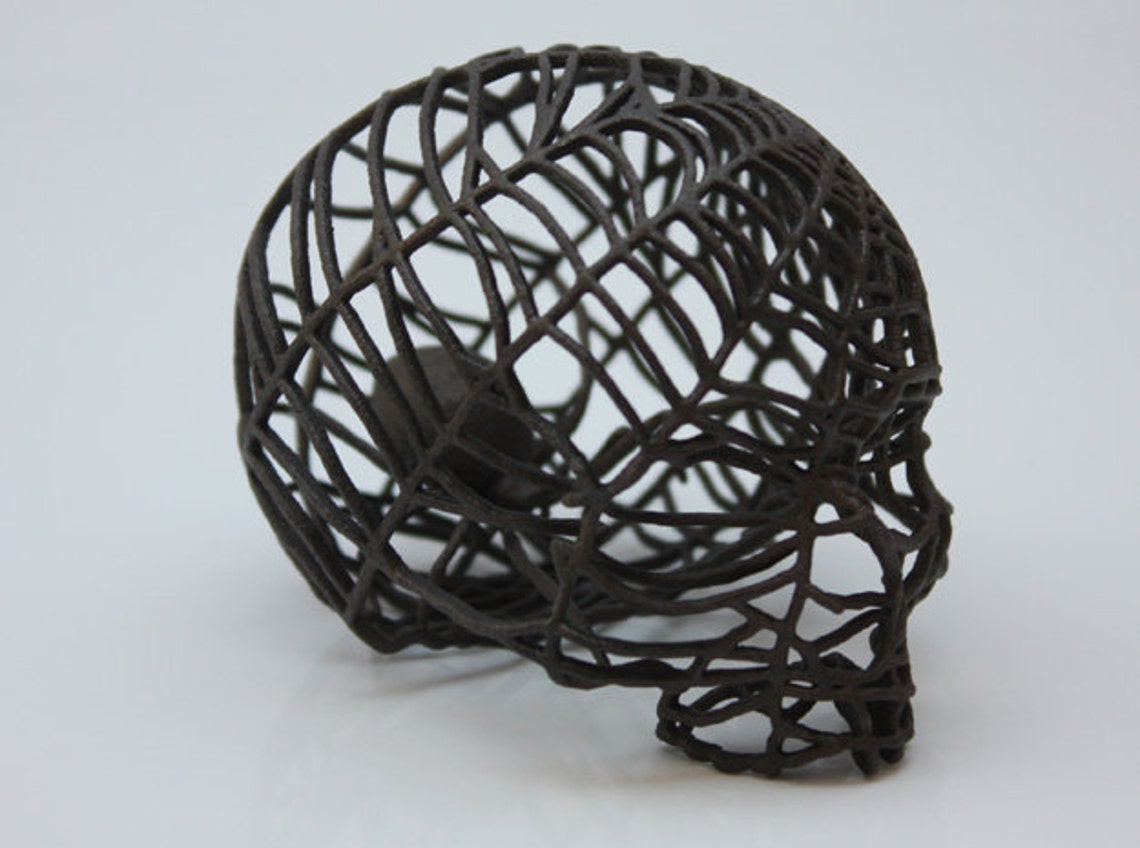 Arachne Black Widow Spiderweb Skull With Hidden Inscription - Etsy