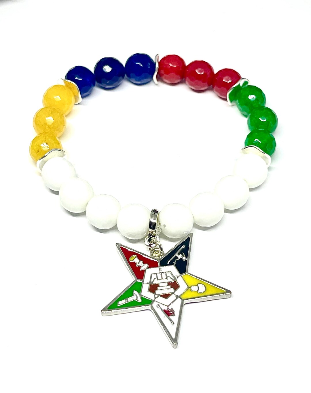 OES Beaded Charm Bracelet - Etsy
