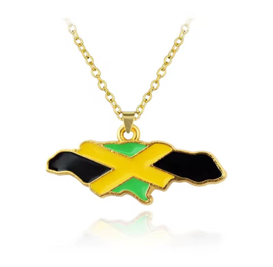 Jamaica Charm Chain Necklace- Island Necklace- Caribbean Jewelry - Etsy