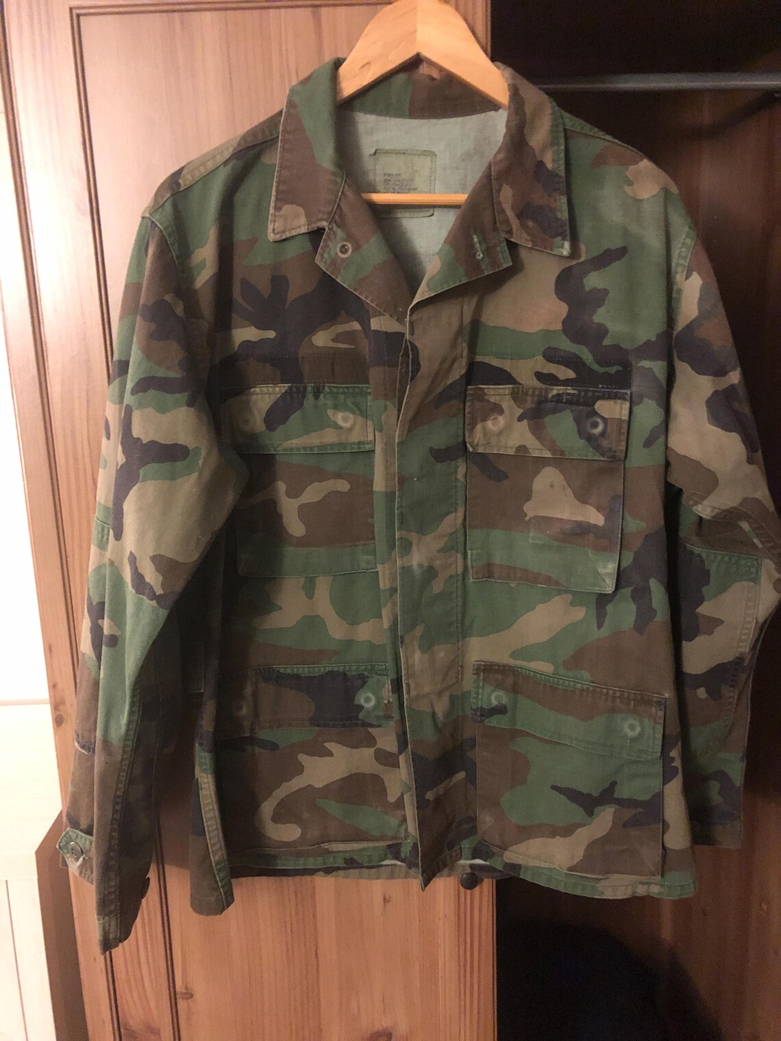Vintage Woodland Camouflage Army Jacket Camo, Medium / Large - Etsy