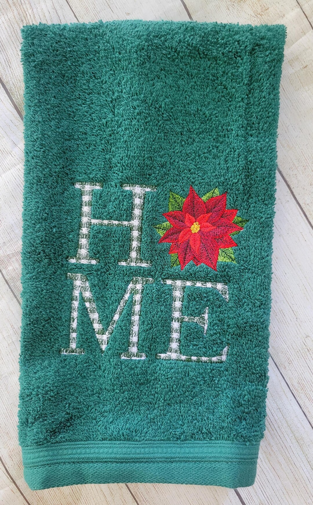 Poinsettia Home Hand Towel,christmas Poinsettia Towel,holiday Home Hand ...