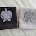 Sea Turtle Embroidered Bath Towel,bath Towel, Henna Sea Turtle Hand ...