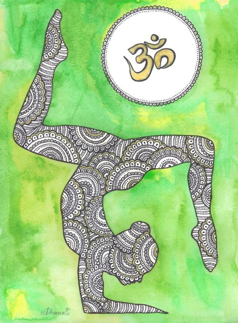Om Sign Painting Yoga Asana Large PRINT Canvas Print Aum - Etsy