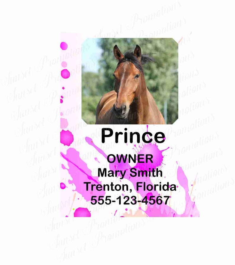 Equine ID Badge - Etsy