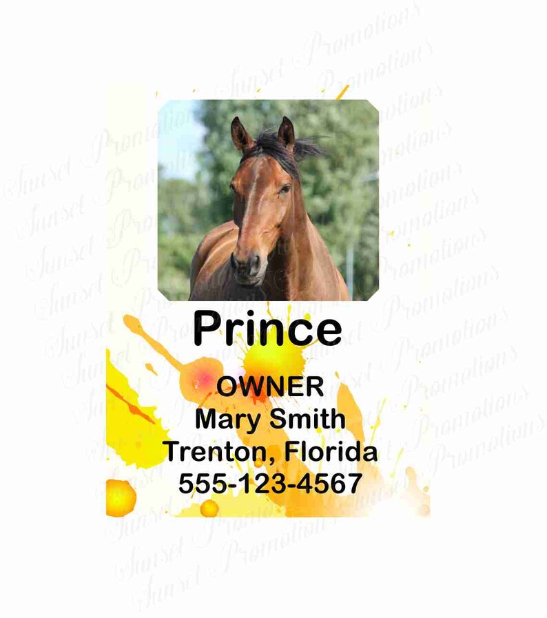 Equine ID Badge | Etsy
