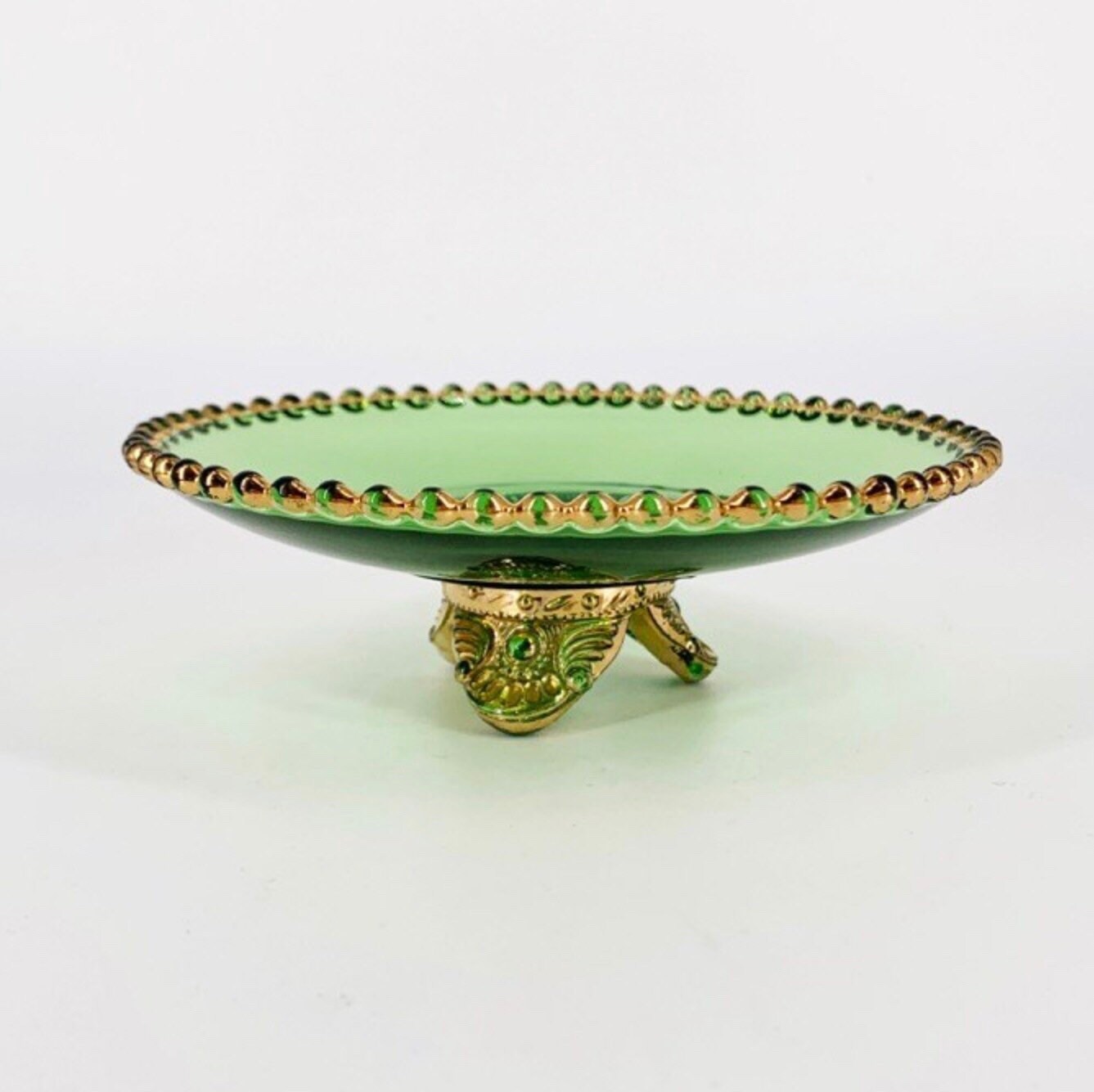 Antique 19th Century Colorado Glass Co. EAPG lacy Medallion Green Glass ...