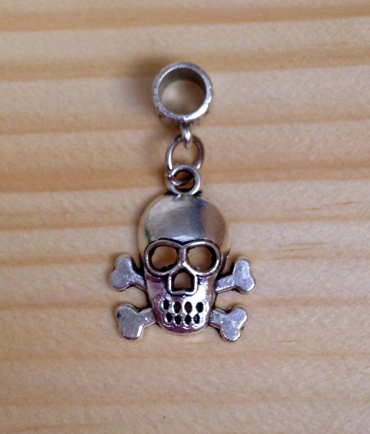 Vintage Silver Tone Scull & Crossbones Petite Designer - Etsy