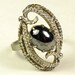 Vintage Sarah Coventry Silvertone Adjustable Ring Featuring Art Deco ...