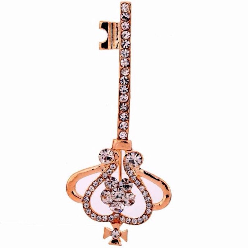 Beautiful Eclectic Articulated Gold Tone Skeleton Key Brooch - Etsy