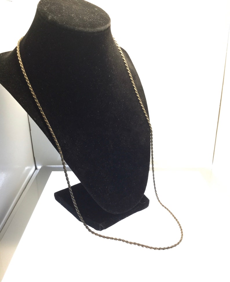 Vintage Italian Sterling Silver Heavy Rope Chain Opera Length Necklace ...