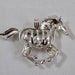 Vintage Sterling Silver Wild Mustang Horse Pendant Charm Featuring ...