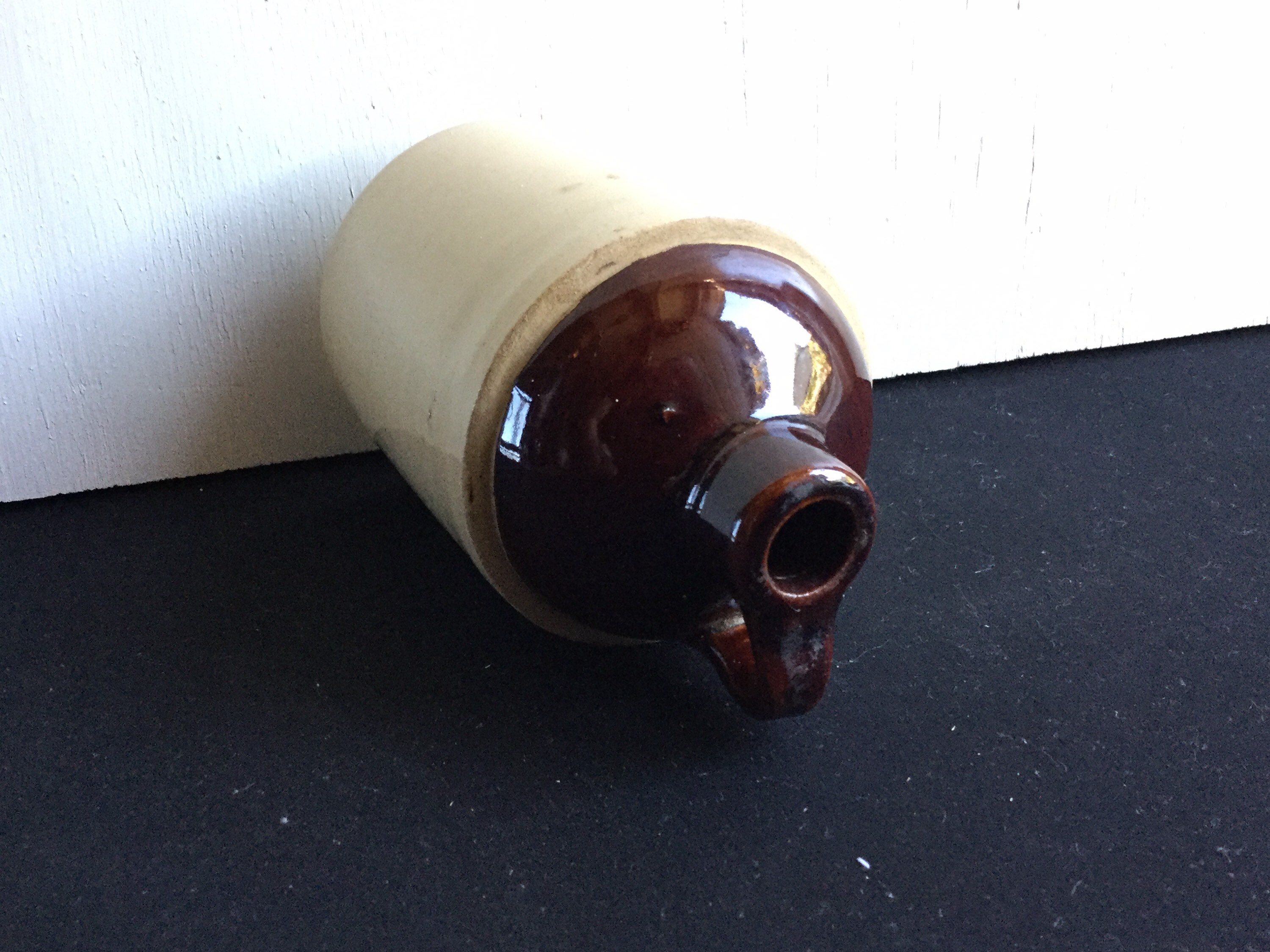 Vintage Maroon Fire Glazed Small Stoneware Crock Style Jug Featuring ...