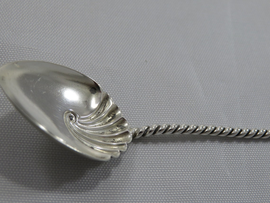 Antique Sterling Silver Scalloped Spoon Featuring Highly | Etsy