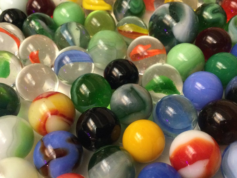 Vintage Assorted Collection of Original Toy Marbles With - Etsy