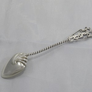 Antique Sterling Silver Scalloped Spoon Featuring Highly Detailed ...