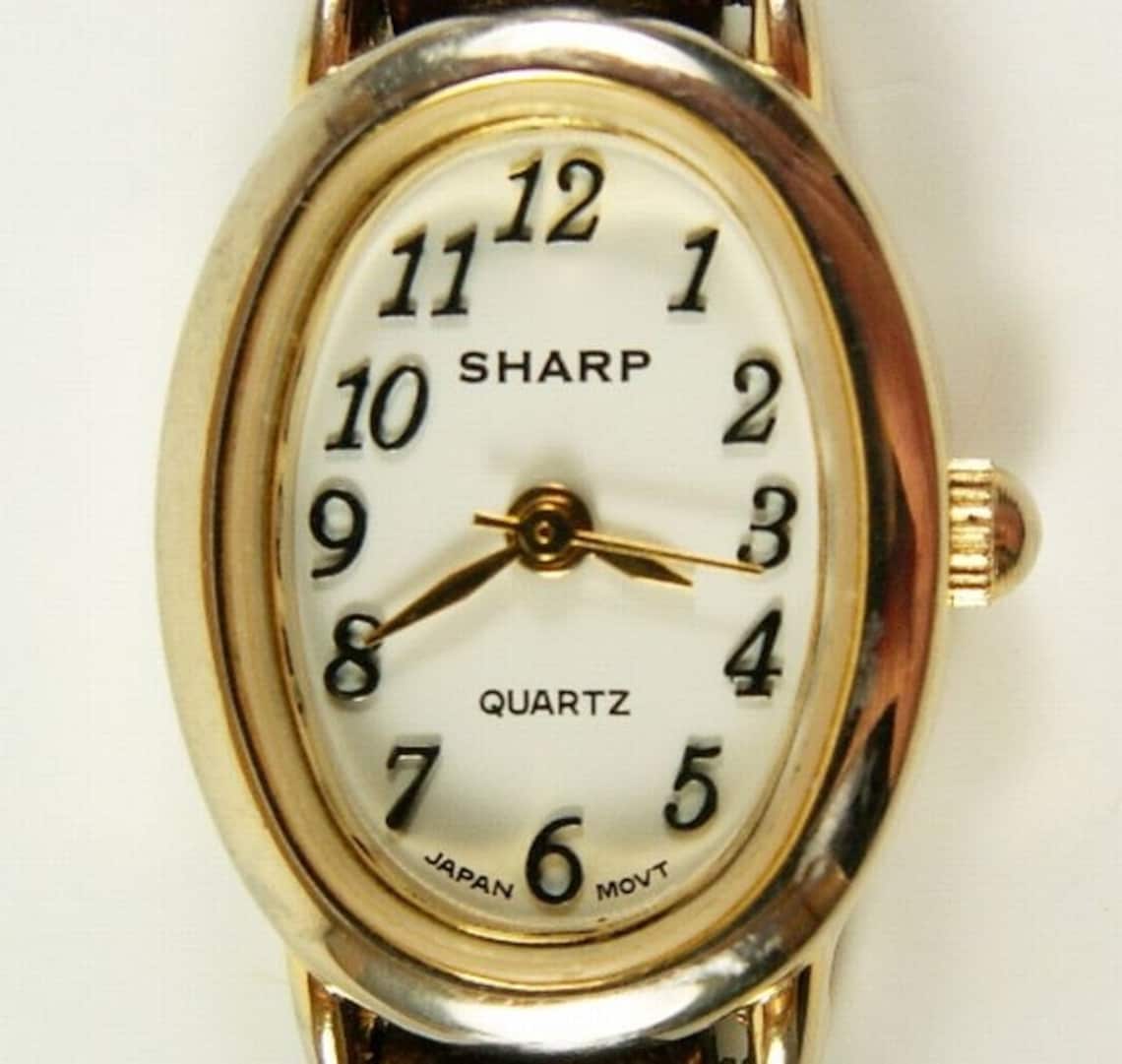 Lovely Vintage Ladies Sharp Quartz Gold Tone White Dial Watch - Etsy