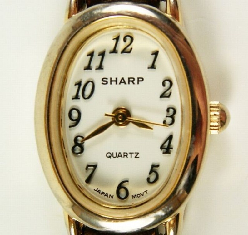 Lovely Vintage Ladies Sharp Quartz Gold Tone White Dial Watch - Etsy