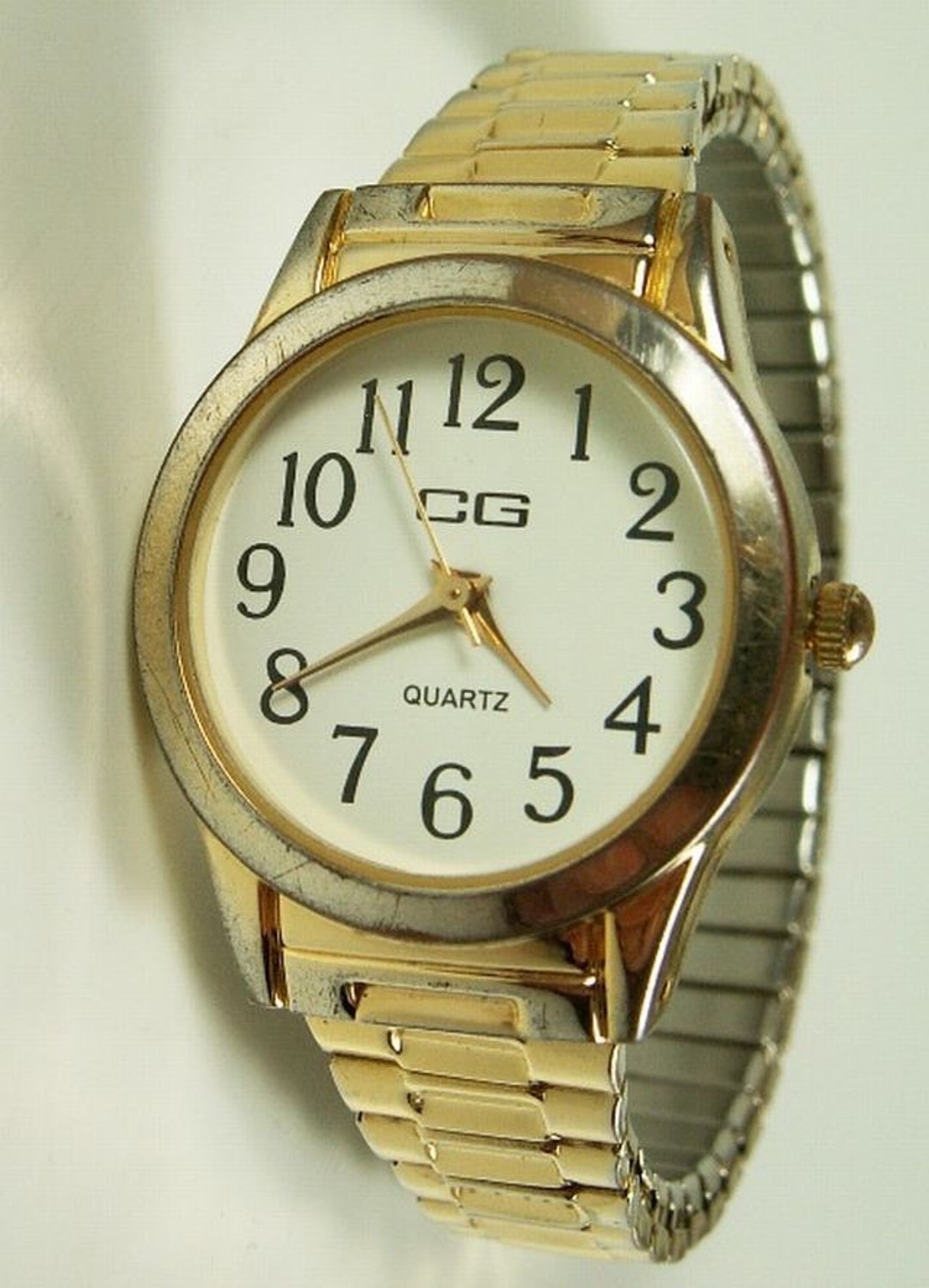 Vintage Ladies CG Designer Signed Gold Tone Quartz Watch Featuring ...