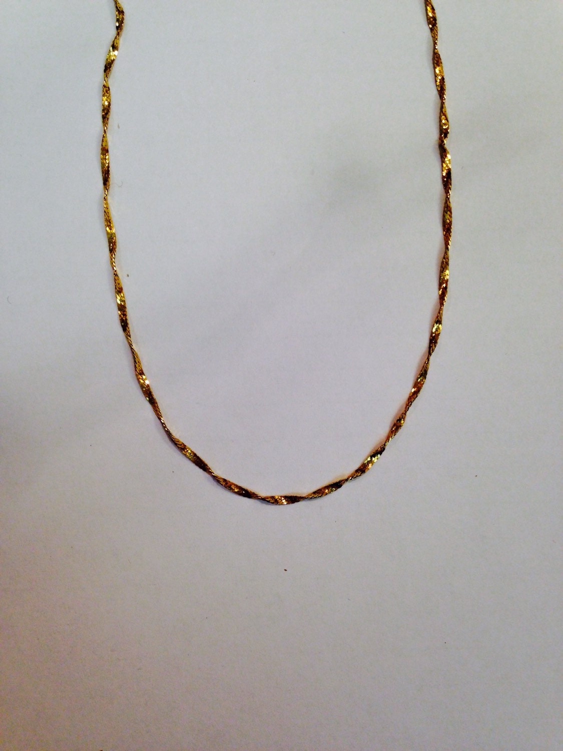Vintage 14k Italian Snake Skin Designer Gold Necklace - Etsy