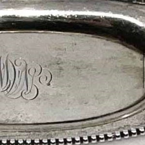 Vintage 748 Sterling Silver Ball Bead Trimmed Elongated Mint Tray ...