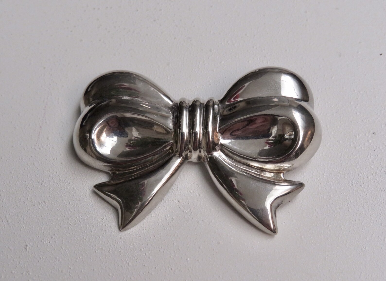 Vintage Sterling Silver Puffy Ribbon Bow Designer Brooch Pin - Etsy