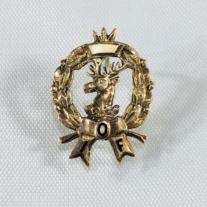 Vintage 10k Gold Independent Order of Foresters Lapel Pin Featuring ...