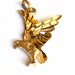 Vintage 14k Yellow Gold Mid-flight Open Winged Eagle Necklace Pendant ...