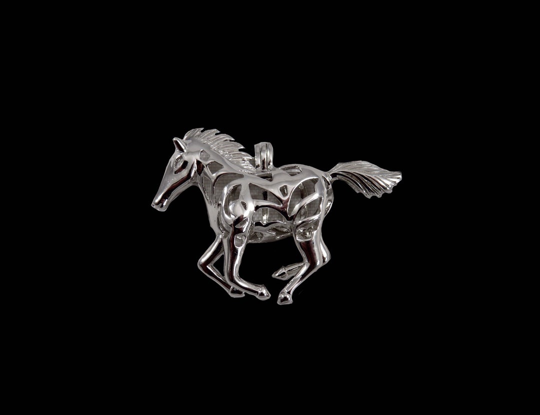 Vintage Sterling Silver Wild Mustang Horse Pendant Charm Featuring ...