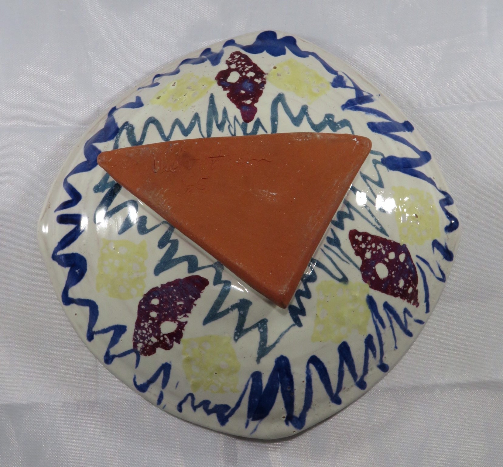 Vintage Neil Patterson Red Clay Artist Centerpiece Bowl Featuring ...