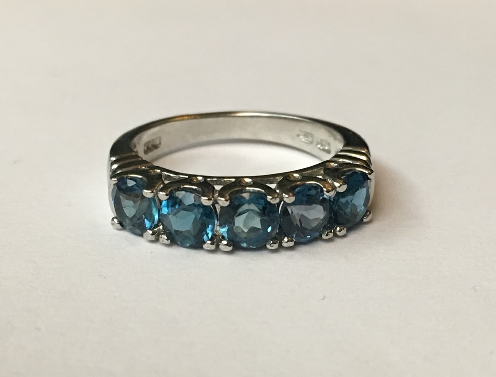 Vintage Sterling Silver Blue Stone Designer Cocktail Ring Featuring ...