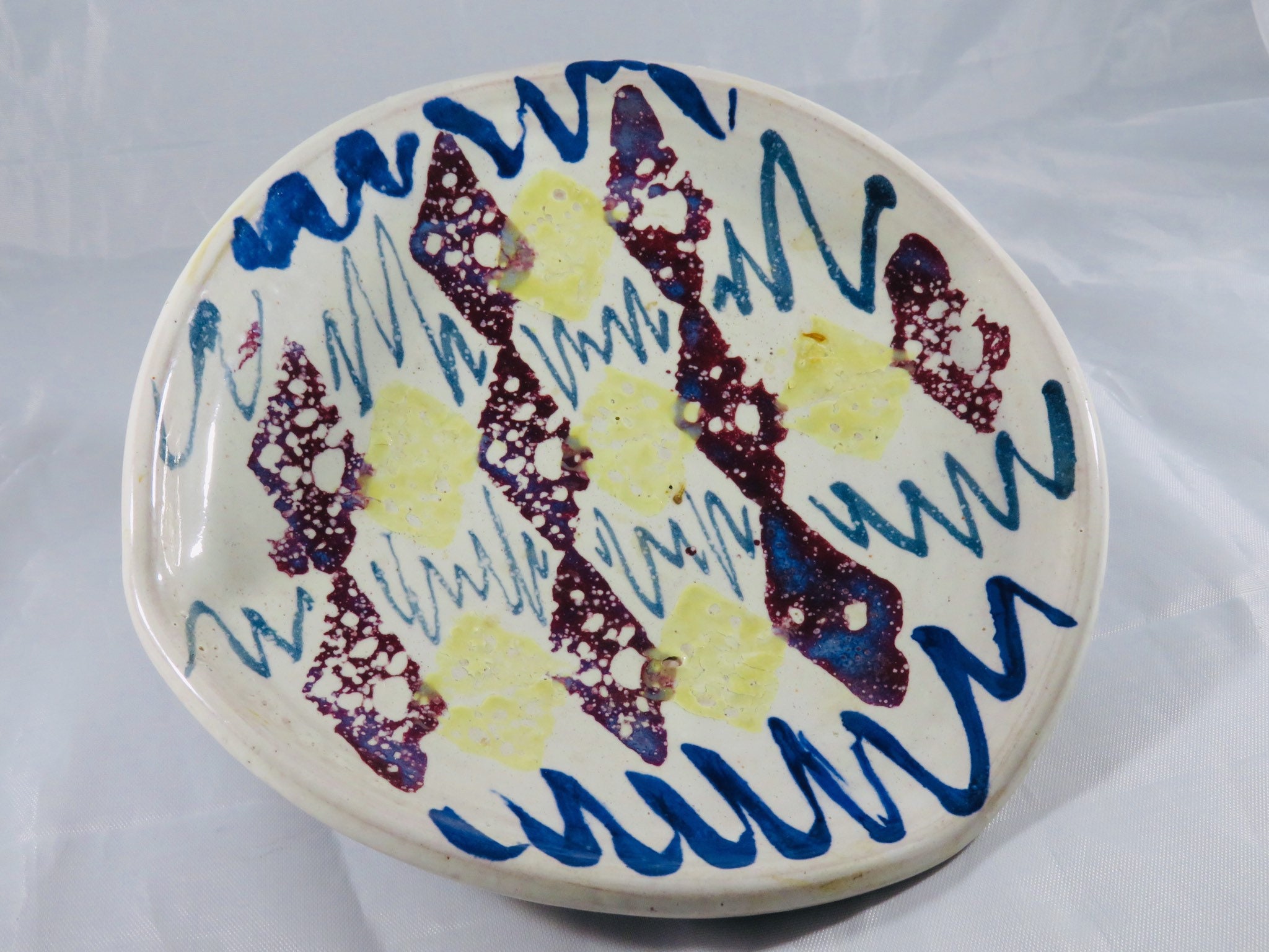 Vintage Neil Patterson Red Clay Artist Centerpiece Bowl Featuring ...