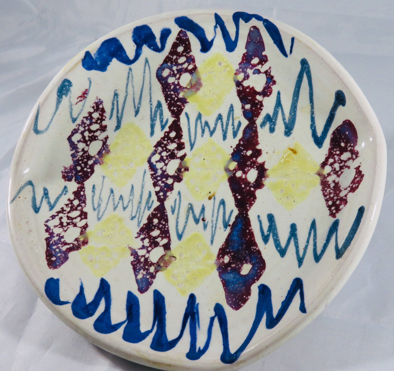 Vintage Neil Patterson Red Clay Artist Centerpiece Bowl Featuring ...