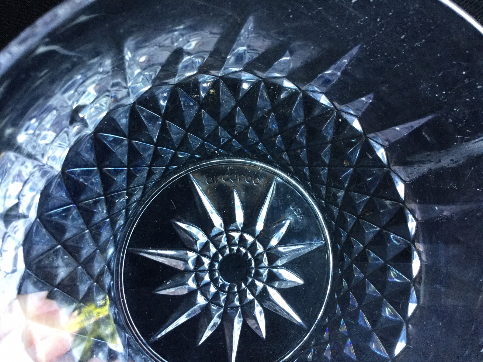 Vintage Diamant Starburst Patterned Brilliant Cut French Arcoroc ...