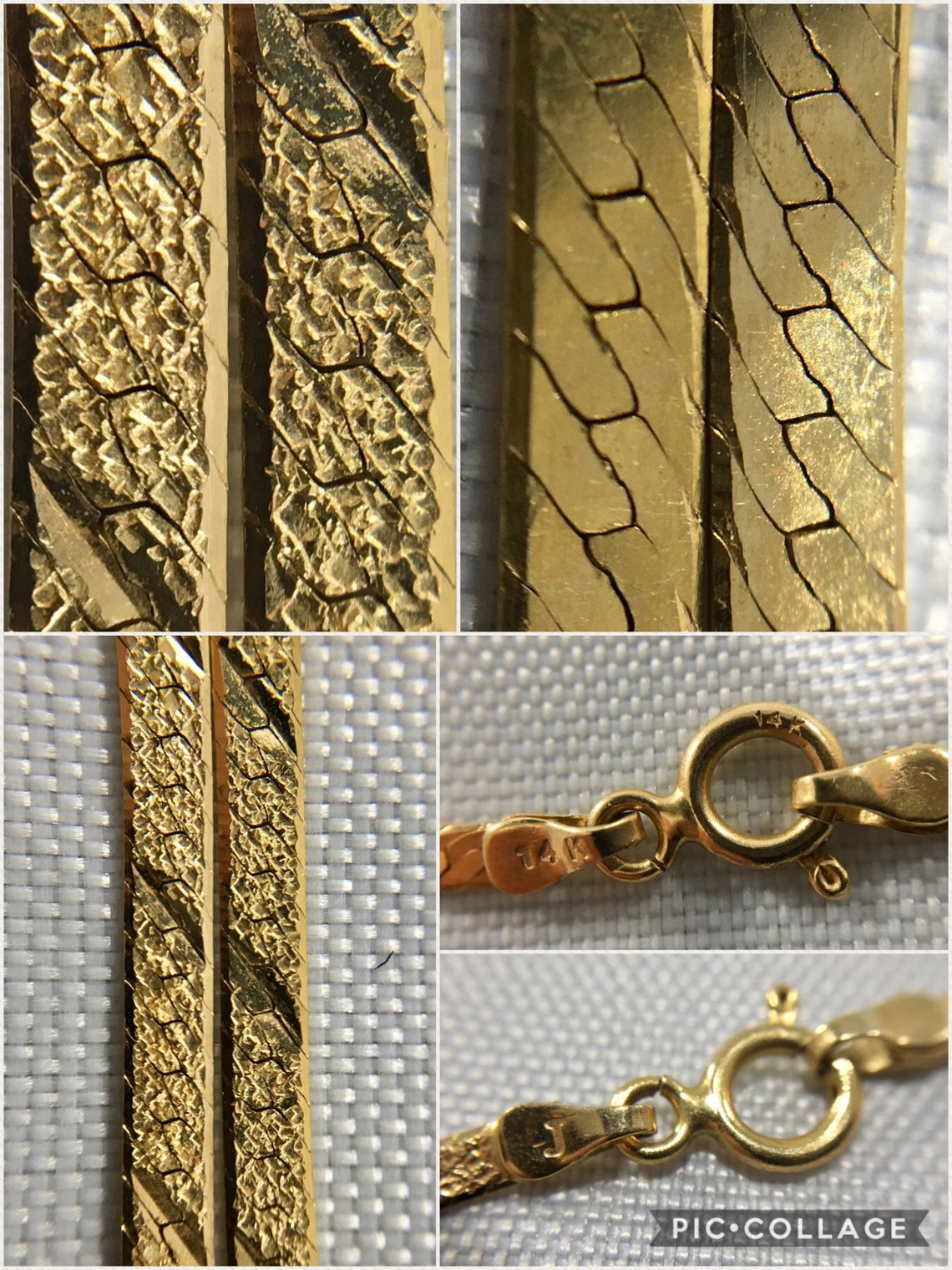 Vintage 14k Gold Diamond Cross Cut Designer Chain Necklace | Etsy