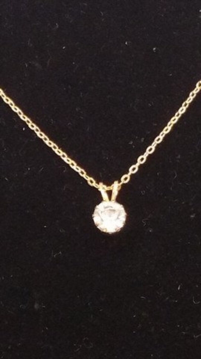 Vintage Gold Tone Interlocking Chain Necklace With Brilliant - Etsy