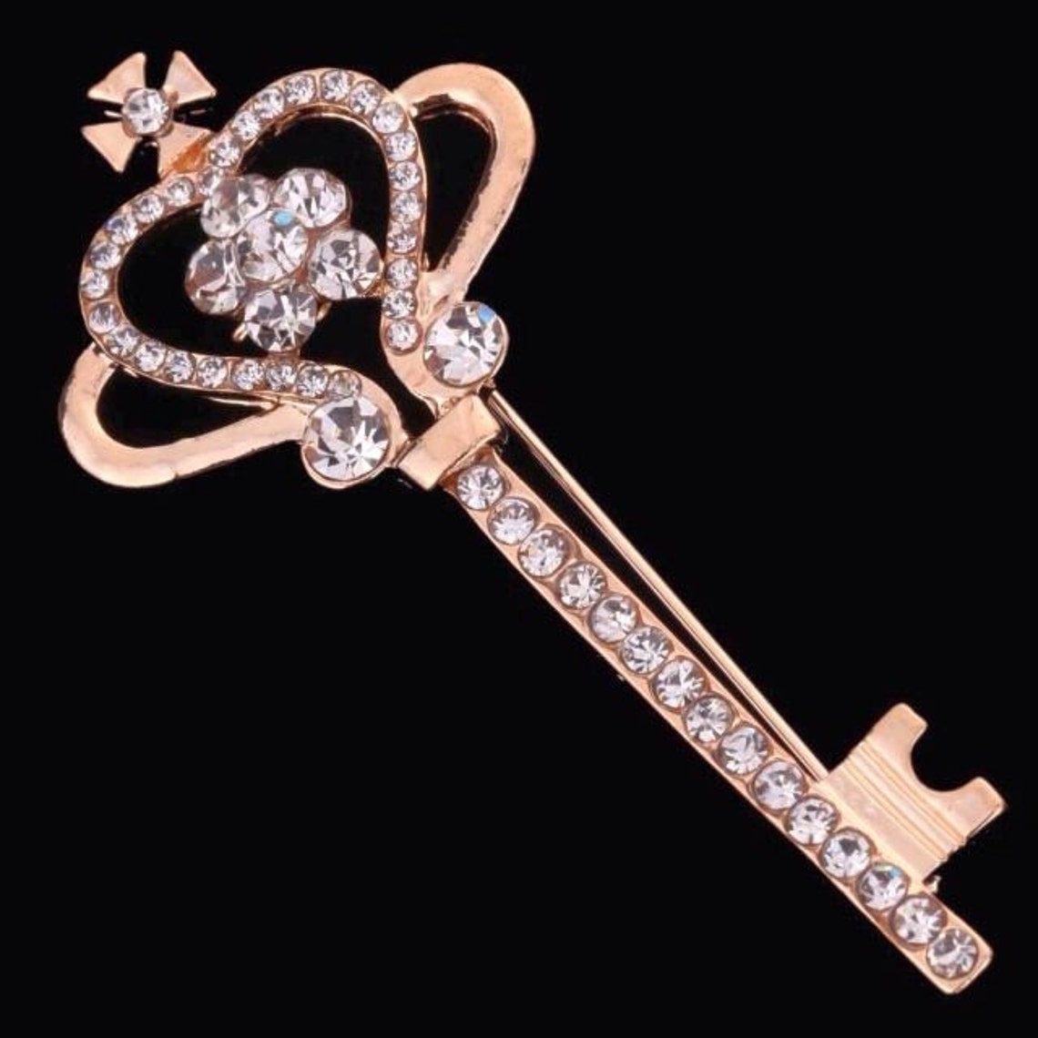 Beautiful Eclectic Articulated Gold Tone Skeleton Key Brooch - Etsy