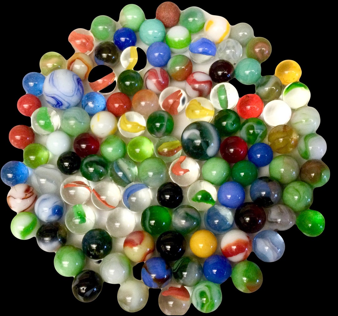 Vintage Assorted Collection of Original Toy Marbles With Multiple ...