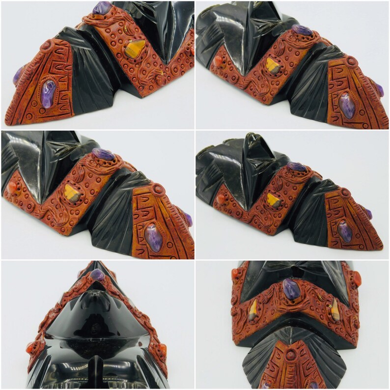 Vintage Mexican Aztec Tribal Mayan Solid Hand Carved Obsidian - Etsy