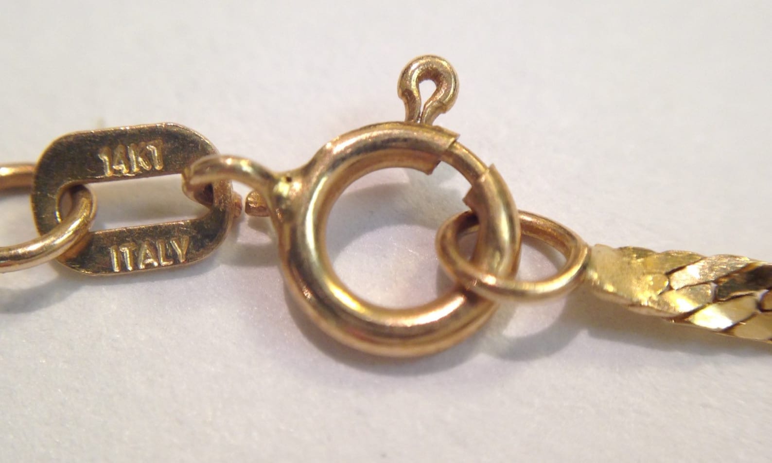 Vintage 14k Italian Snake Skin Designer Gold Necklace Featuring ...