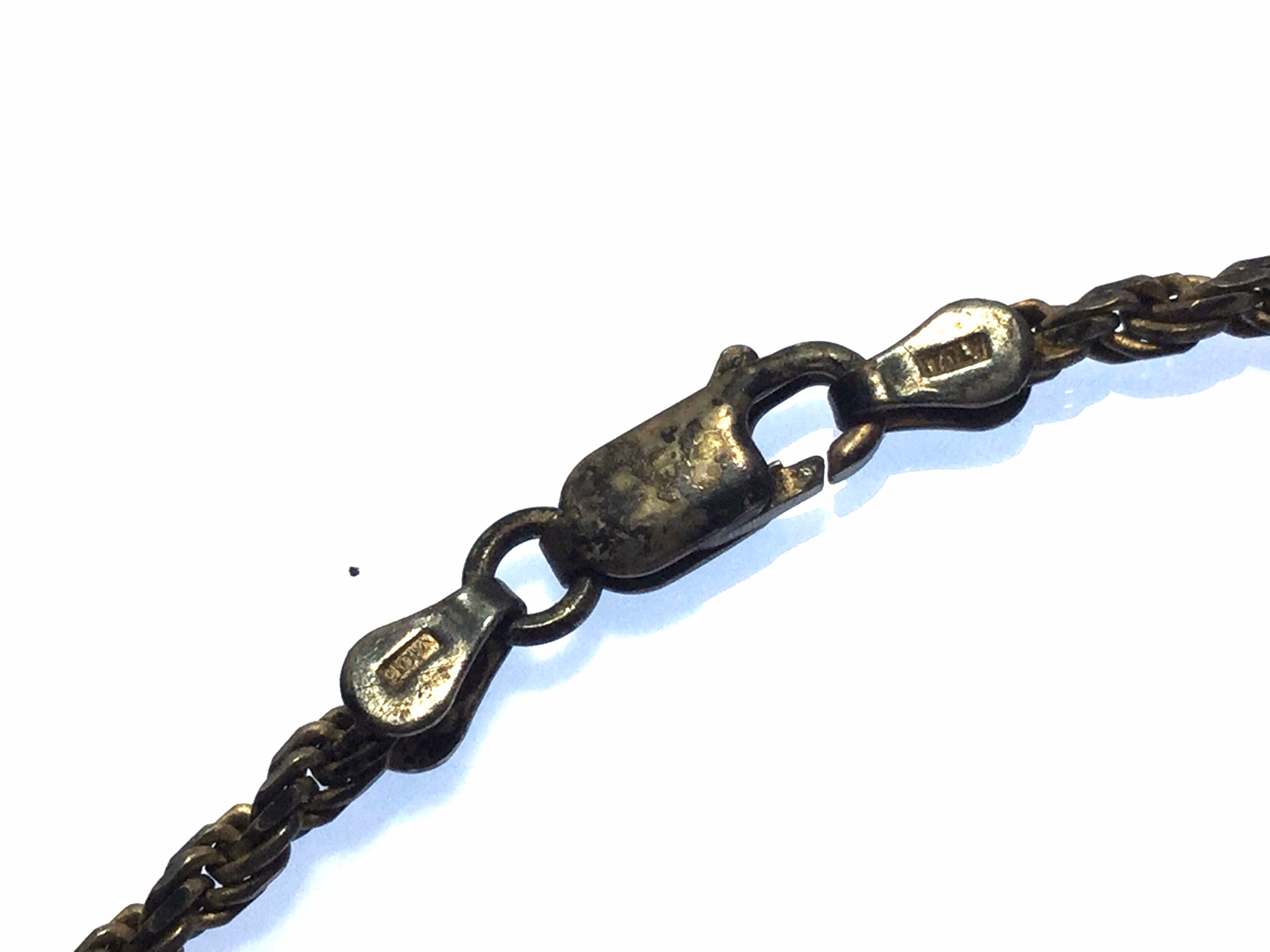 Vintage Italian Sterling Silver Heavy Rope Chain Opera Length Necklace ...